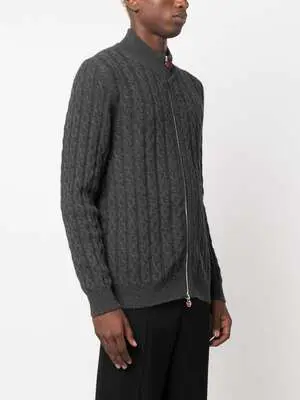 Kiton Cable-knit Cashmere Jacket
