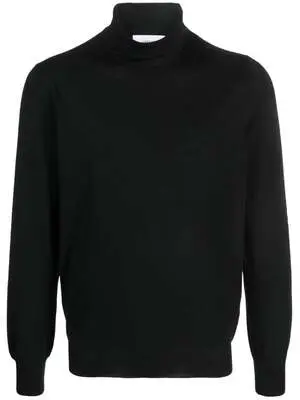 LARDINI Roll-neck Knitted Jumper - Black