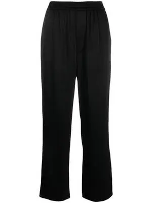 Nanushka Elasticated Waist Cropped Trousers - Black