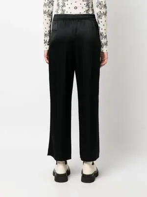 Nanushka Elasticated Waist Cropped Trousers - Black