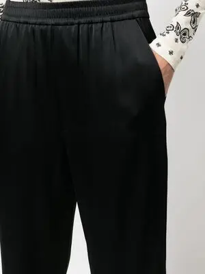 Nanushka Elasticated Waist Cropped Trousers - Black