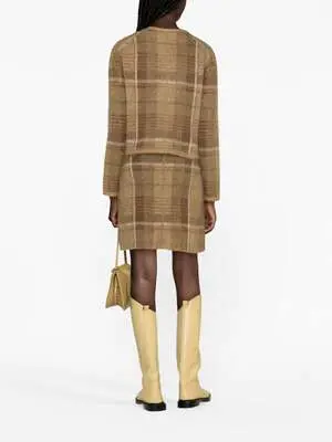 Polo Ralph Lauren Checked Intarsia-knit Skirt