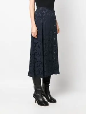 Zadig&Voltaire June Jac Ikat Silk Skirt - Blue