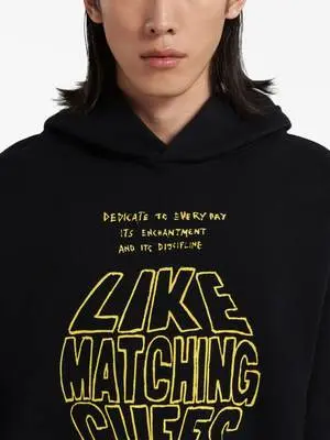 Marni Slogan-print Cotton Hoodie - Black