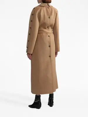 Rokh Button-detailed Double-breasted Maxi Coat