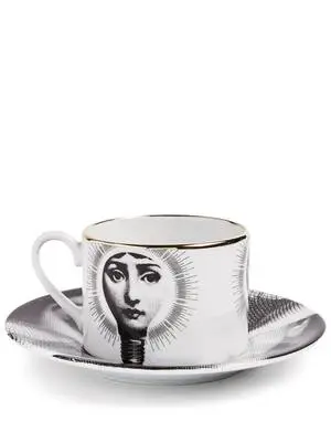 FORNASETTI Lampadina Porcelain Tea Cup - White