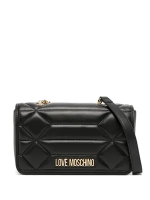 Moschino Kaleidoscope Quilted Leather Shoulder Bag