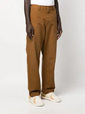 Carhartt Work In Progress Single Knee Straight-leg Trousers - Brown