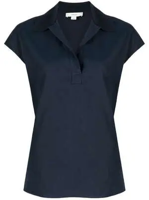 Vince Cap-sleeve Polo Shirt