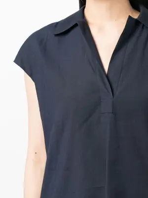 Vince Cap-sleeve Polo Shirt