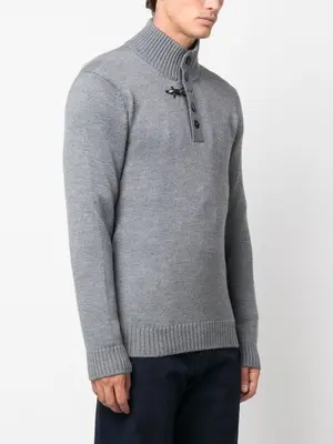 FAY Mock Neck Wool Sweater