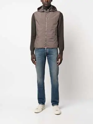 MOORER Stonewashed Mid-rise Jeans