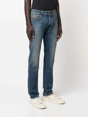 MOORER Stonewashed Mid-rise Jeans