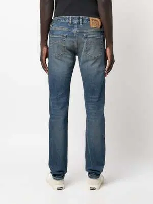 MOORER Stonewashed Mid-rise Jeans