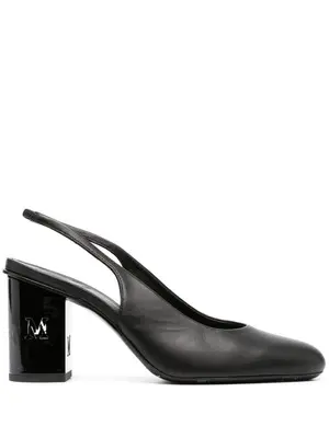 Max Mara 80mm Leather Slingback Pumps