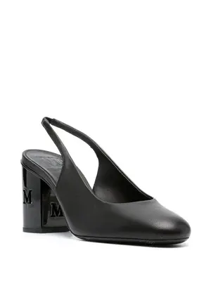 Max Mara 80mm Leather Slingback Pumps