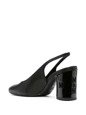 Max Mara 80mm Leather Slingback Pumps
