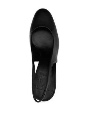 Max Mara 80mm Leather Slingback Pumps