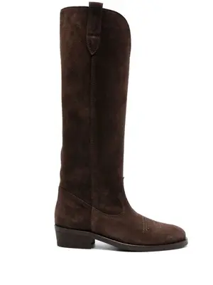 VIA ROMA 15 Panelled Suede Knee-high Boots