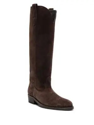 VIA ROMA 15 Panelled Suede Knee-high Boots