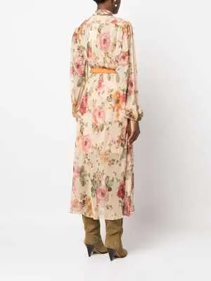 Zimmermann Luminosity Billow Crepe Midi Dress