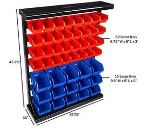 STALWART Wall Mount 47-bin Storage Rack Organiz Er