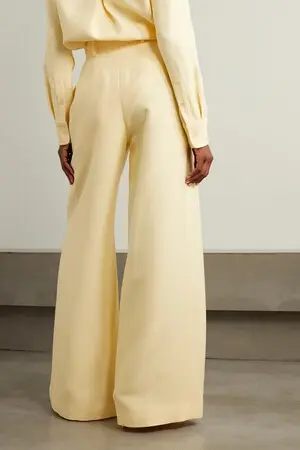 Brandon Maxwell The Holland Wool-blend Crepe Wide-leg Pants