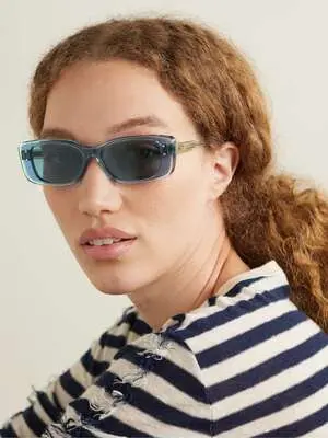 Dior Diorhighlight S2i Rectangle-frame Sunglasses - Blue