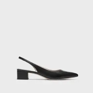 Theory Slingback Leather Pumps - Black