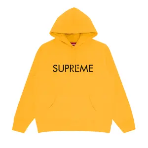Supreme Capital Hooded Sweatshirt - Yellow