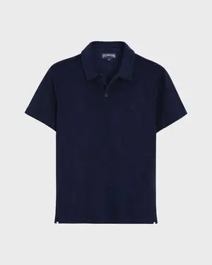 Vilebrequin Cotton Terry Polo Solid Polo Phoenix - Blue