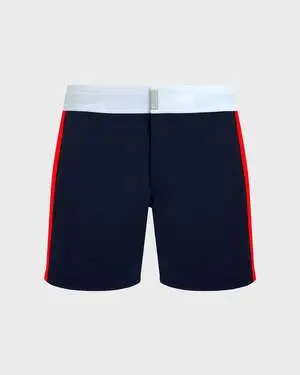 Vilebrequin Merle Stretch Swim Trunks With Flat Belt