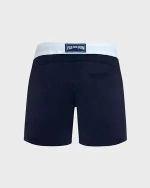 Vilebrequin Merle Stretch Swim Trunks With Flat Belt