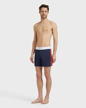 Vilebrequin Merle Stretch Swim Trunks With Flat Belt
