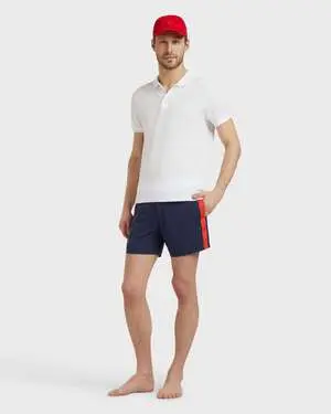 Vilebrequin Merle Stretch Swim Trunks With Flat Belt
