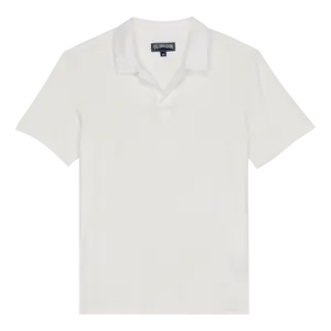 Vilebrequin Tencel Polo Shirt Solid Polo Pirinol - White