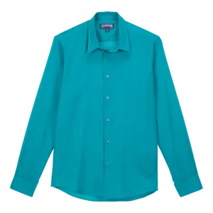 Vilebrequin Cotton Voile Shirt Caracal Green