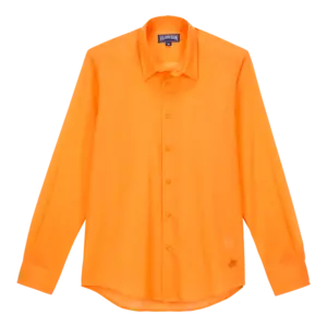 Vilebrequin Cotton Voile Shirt Caracal Orange