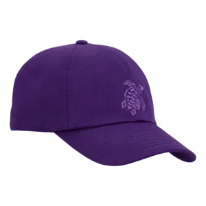 Vilebrequin Solid Cap With Turtle Embroidery Purple