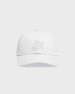 Vilebrequin Solid Cap With Turtle Embroidery - White
