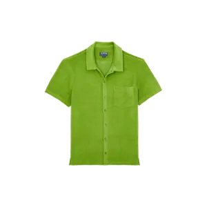 Vilebrequin Terry Bowling Shirt Solid Shirt Charli Green