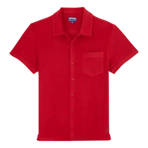 Vilebrequin Terry Bowling Shirt Solid Shirt Charli Red