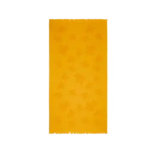 Vilebrequin Beach Fouta In Organic Cotton Turtles Jacquard Towel Santah Orange