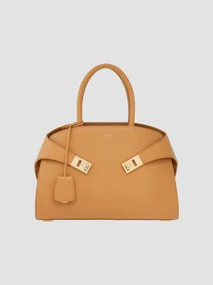 FERRAGAMO FERRAGAMO Hug Top-Handle Bag Light Camel