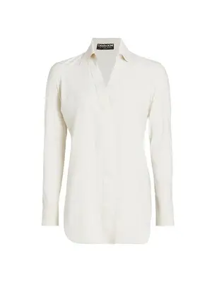 Chiara Boni La Petite Robe Atena Long-sleeve Blouse Winter White
