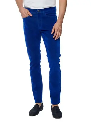 Robert Graham Men's Celestial Velvet Pants - Black  Cobalt