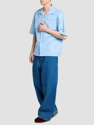 Marni Logo Poplin Camp Shirt