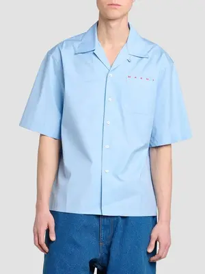 Marni Logo Poplin Camp Shirt