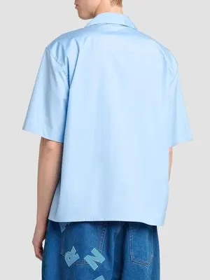 Marni Logo Poplin Camp Shirt