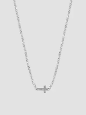 Saks Fifth Avenue Collection Collection Diamond & 925 Sterling Cross Necklace